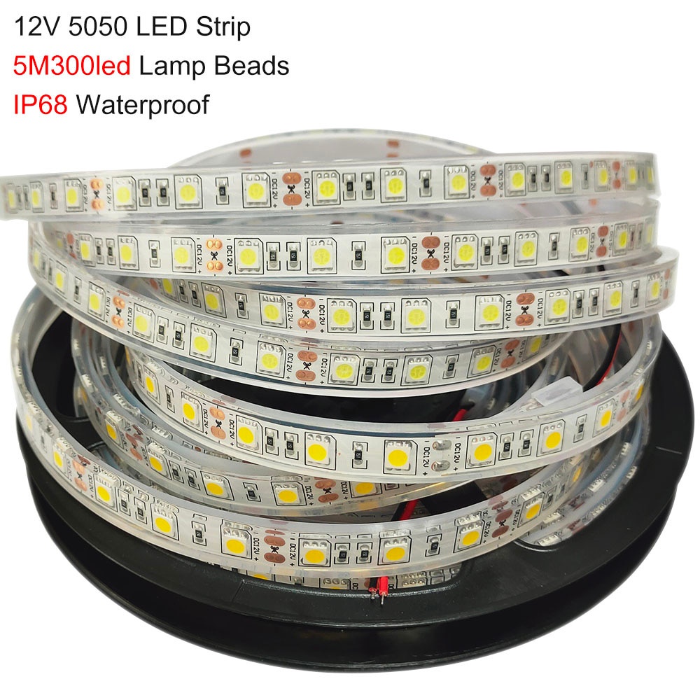 IP68 Waterproof LED Strip Light 12V 5050 SMD flexible Strip Light ...