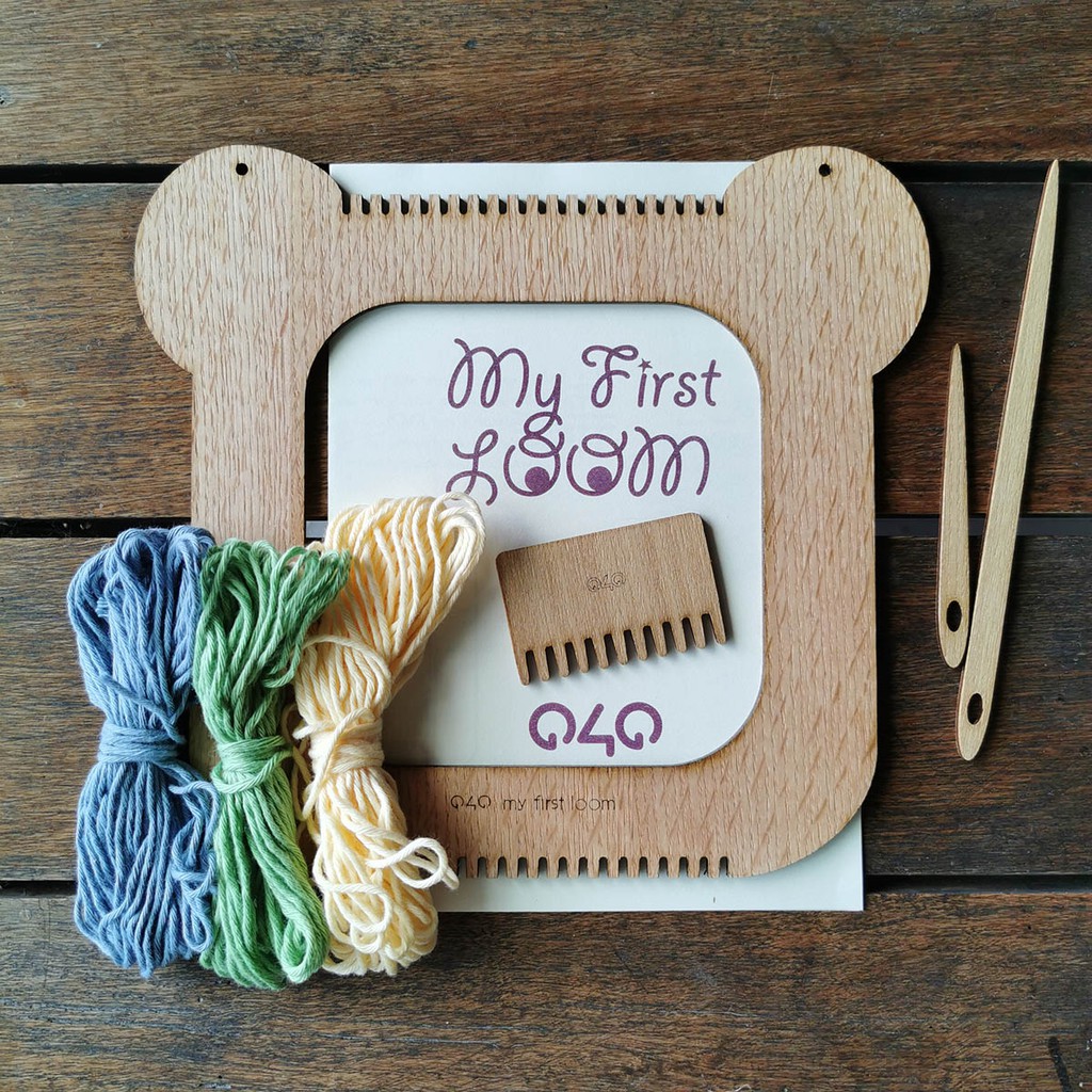 my first loom กี่ทอผ้าสำหรับเด็กรูปหมี | Shopee Thailand