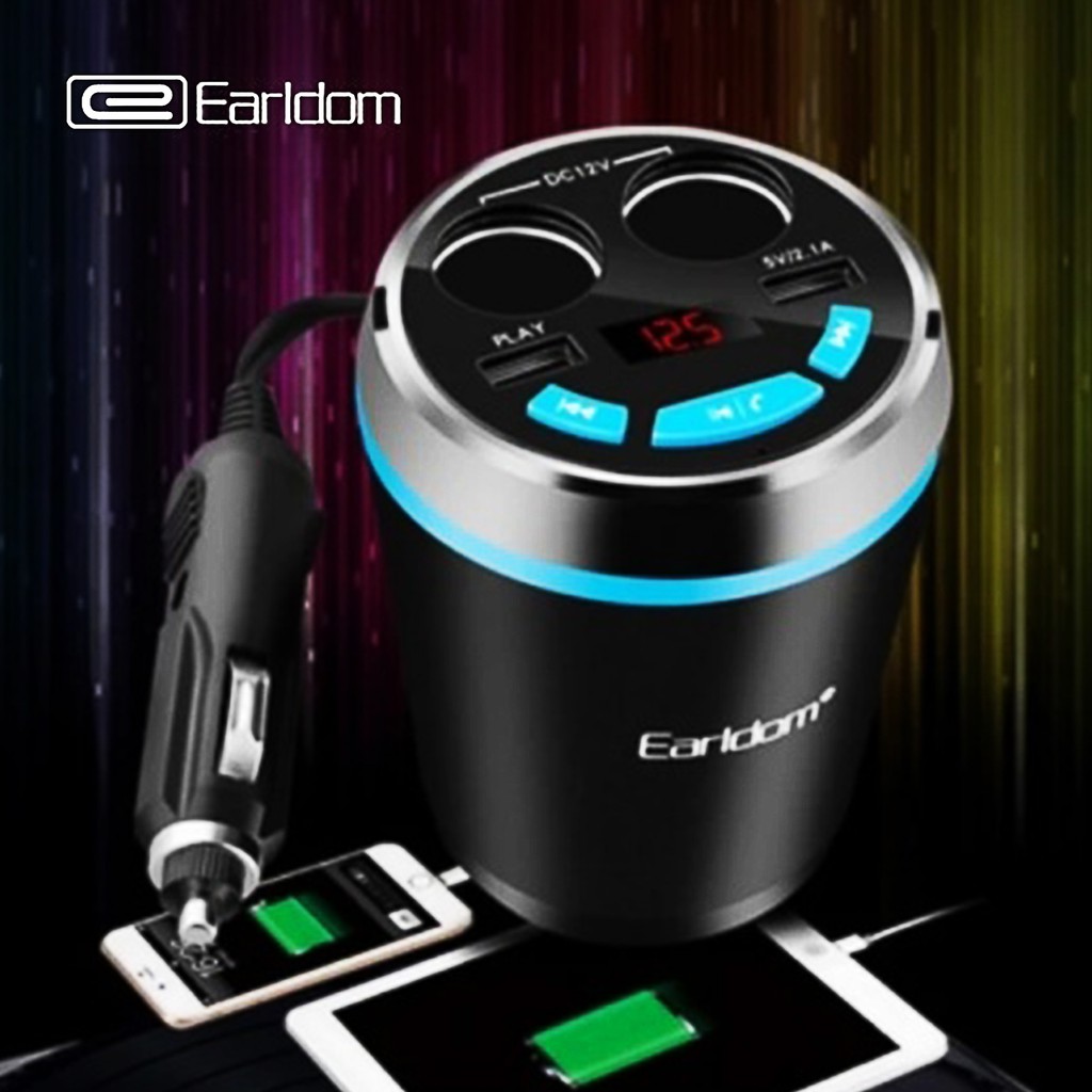 PY Bluetooth usb x2 Earldom ET-M15 เครื่องส่ง FM แบบบลูทูธ + เครื่องชาร์จในรถยนต์ครบทุกความ ...