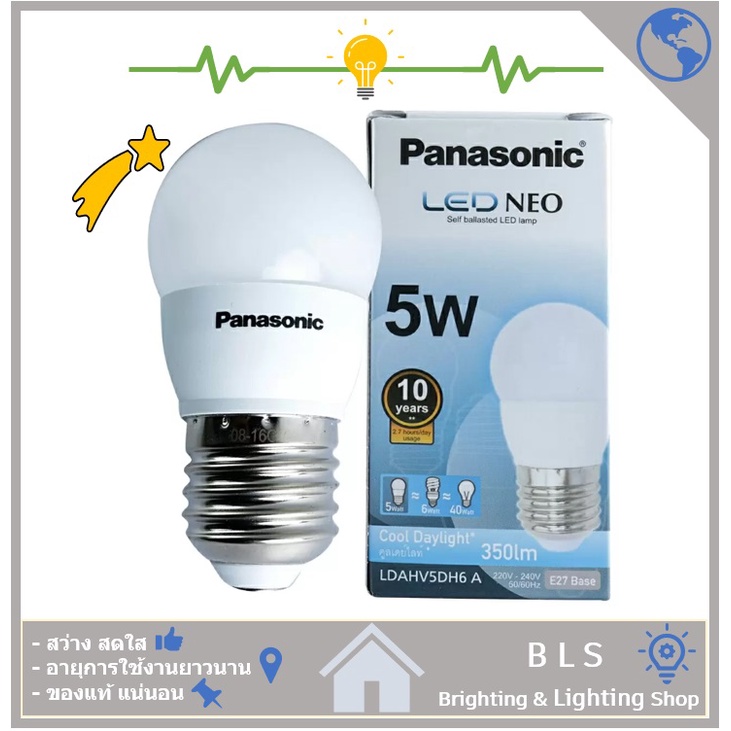 หลอดไฟ PANASONIC หลอด LED NEO แสง COOL DAYLIGHT / WARM WHITE | Shopee ...