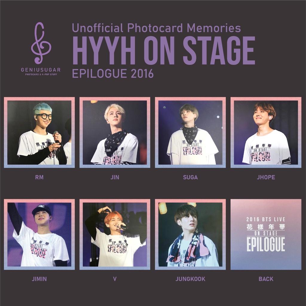 Replika [REPLICA Bts] PHOTOCARD HYYH ON STAGE EPILOGUE 2016 เหลี่ยม ...