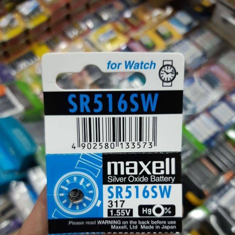 (1ก้อน) ถ่านกระดุม Maxell Sr516SW, 317 1.55V จำนวน 1ก้อน ของใหม่ ของแท้ | Shopee Thailand