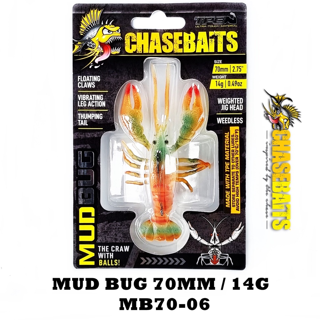 CHASEBAITS MUD BUG กุ้งเคลฟิช ยาง มหาเทพ ของแท้ 100% | Shopee Thailand
