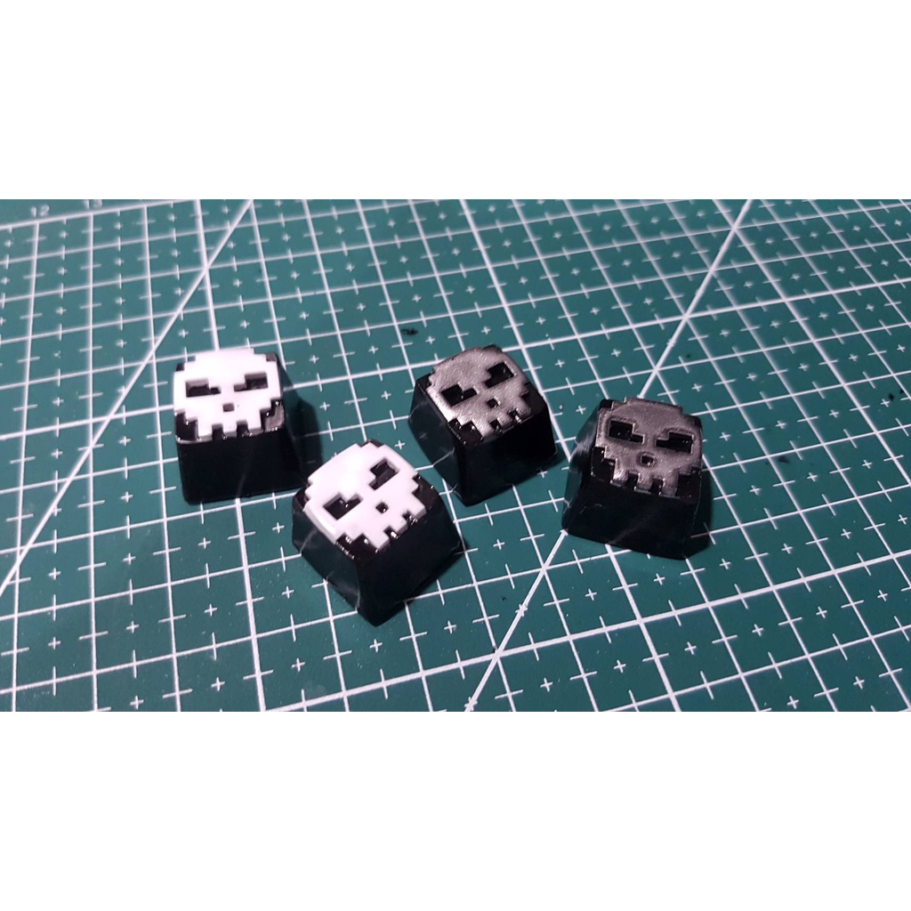 Skull head 8Bit Keycaps for custom keyboard ปุ่มกดลายหัวกะโหลก 8 บิท ...