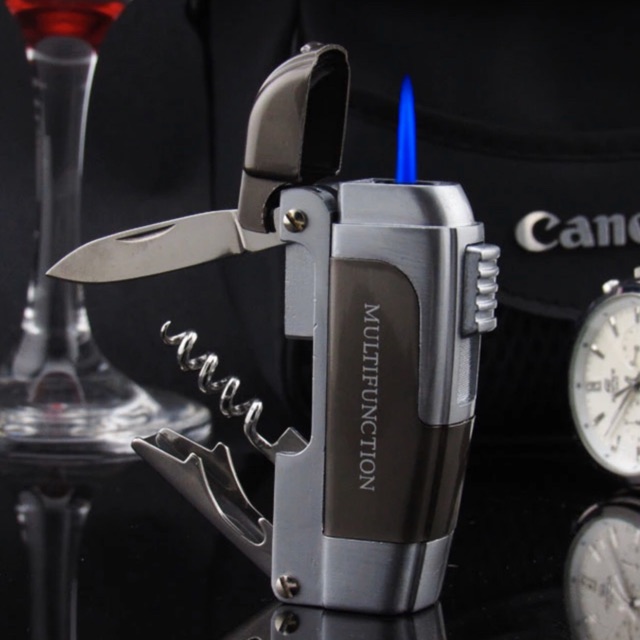 ไฟแช็ค MULTIFUNCTION LIGHTER พร้อมชุดมีด/เปิดฝาขวด/เปิดไวน์ ในตัว ...