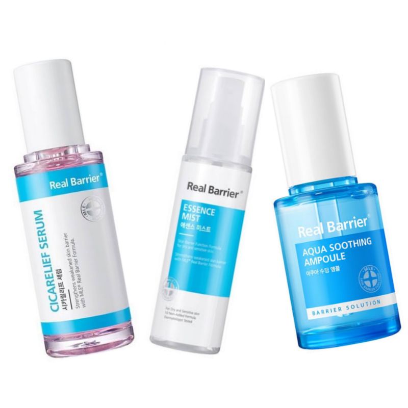 Real Barrier Cica relief serum 40ml/Essence mist 100ml/Aqua Soothing Ampoule 30ml | Shopee Thailand