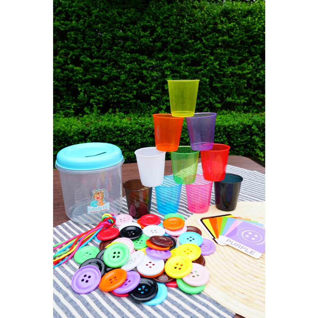 ชุดใหม่‼️ KadumYak Rainbow Cup Set กระดุมยักษ์ พร้อมแก้วแยกสี ครบ 10 สี ...