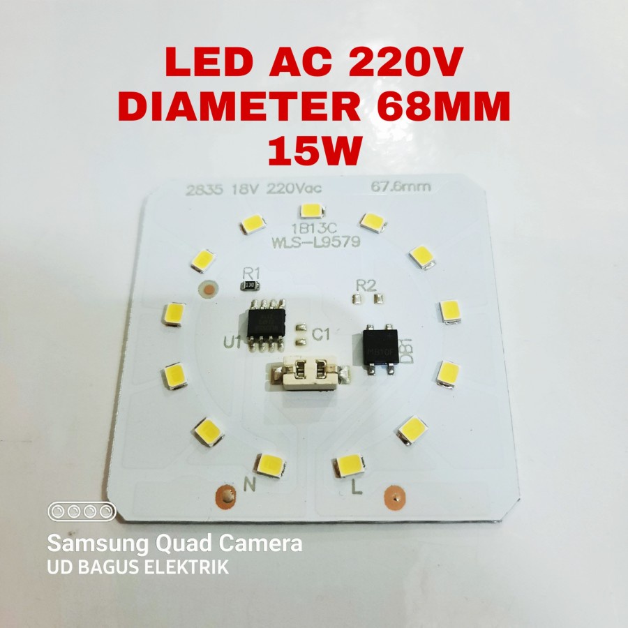 ไฟ Led AC 15W 220V - D68 มม. - ไม่มีไดรเวอร์ - ไฟฟ้าโดยตรง 220V | Shopee Thailand