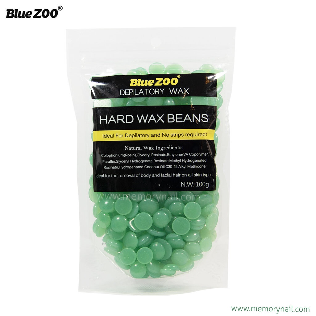 เม็ดแว๊กซ์กำจัดขน Blue Zoo 100g. ของแท้ 100% ฟรีไม้พาย Hard wax Bean ...