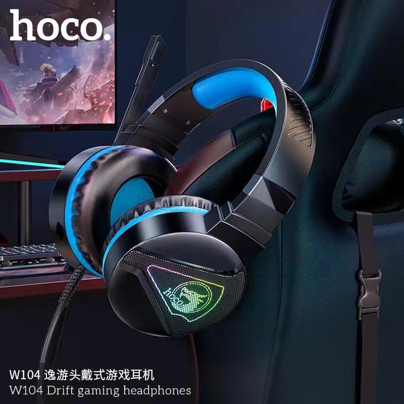 Hoco W104 หูฟัง ครอบหู headphone for gamer มีไมค์ ฟังเพลงได้ คุย ...