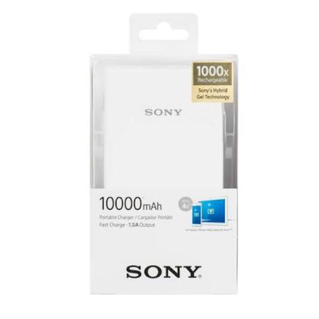 Sony Powerbank CP-V10A สีขาว 10000 mAh | Shopee Thailand