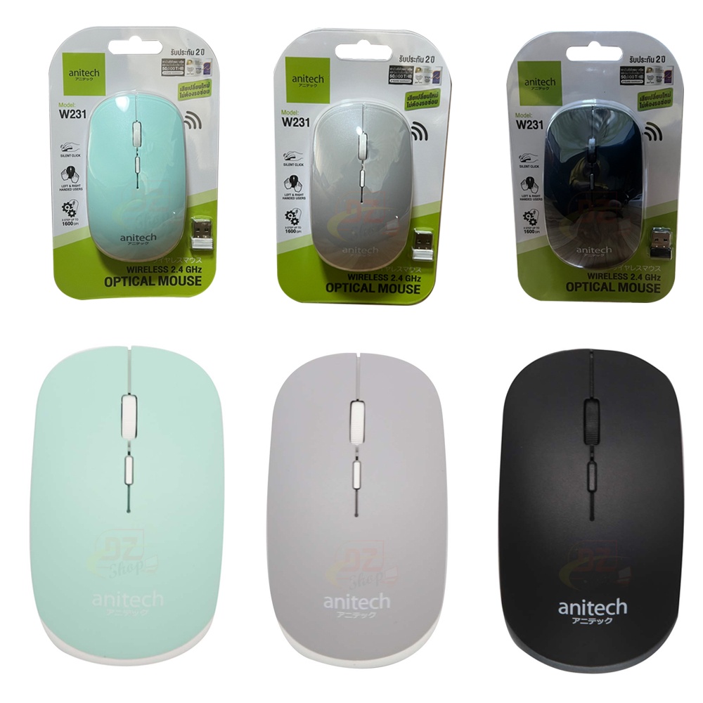 Anitech Wireless Mouse เมาส์ รุ่น W231 เม้าไร้สาย 2.4G รับประกัน 3 ปี ...