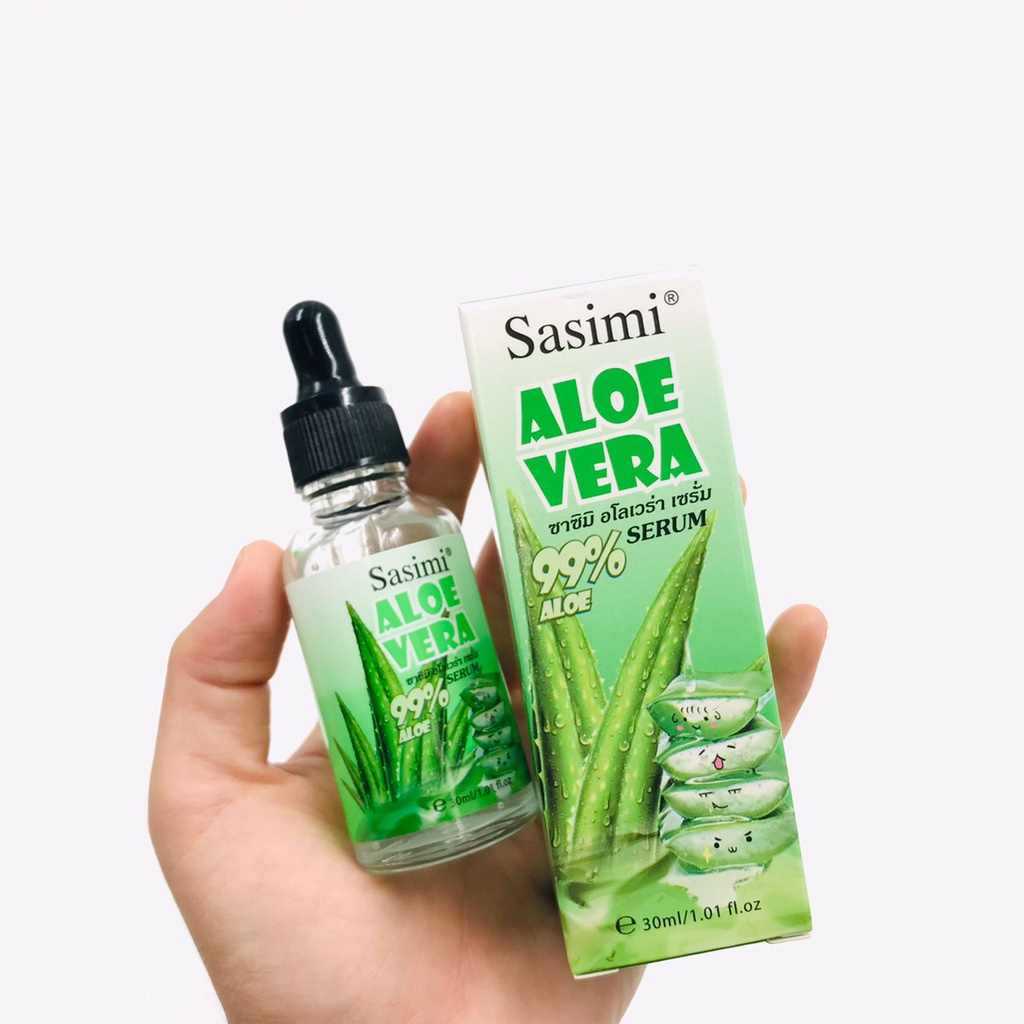 S-12081 เซรั่ม Sasimi AloeVera Serum 30 ml เซรั่มอโลเวร่า สูตรช่วยลดสิว ...