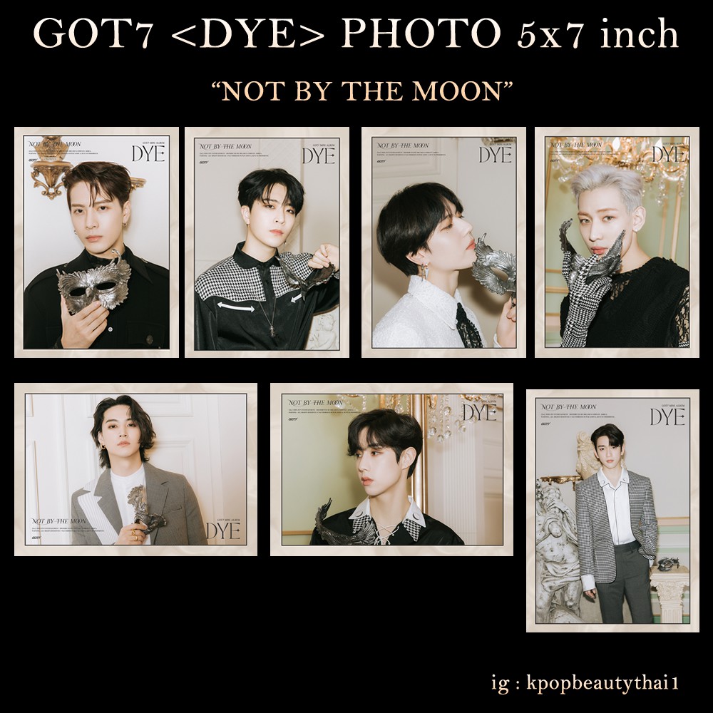 got7 รูป 5x7 นิ้ว dye not by the moon kpop (สีครีม) | Shopee Thailand