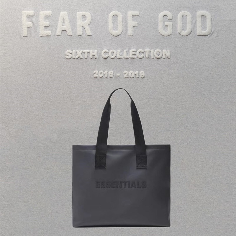Fog Fear of God Essentails Tote Bags กระเป๋าสีดำ วัสดุแท้ (tote Bags ใบ ...