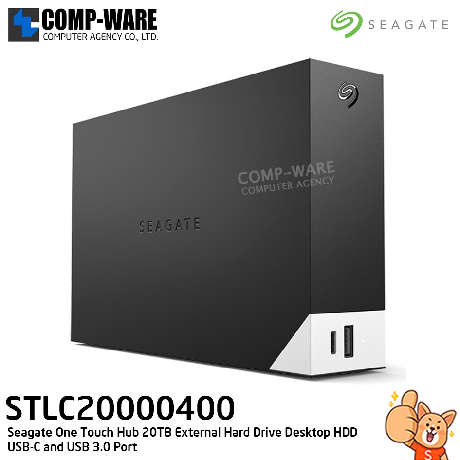 Seagate One Touch Hub 20TB External Hard Drive Desktop HDD USB-C and ...