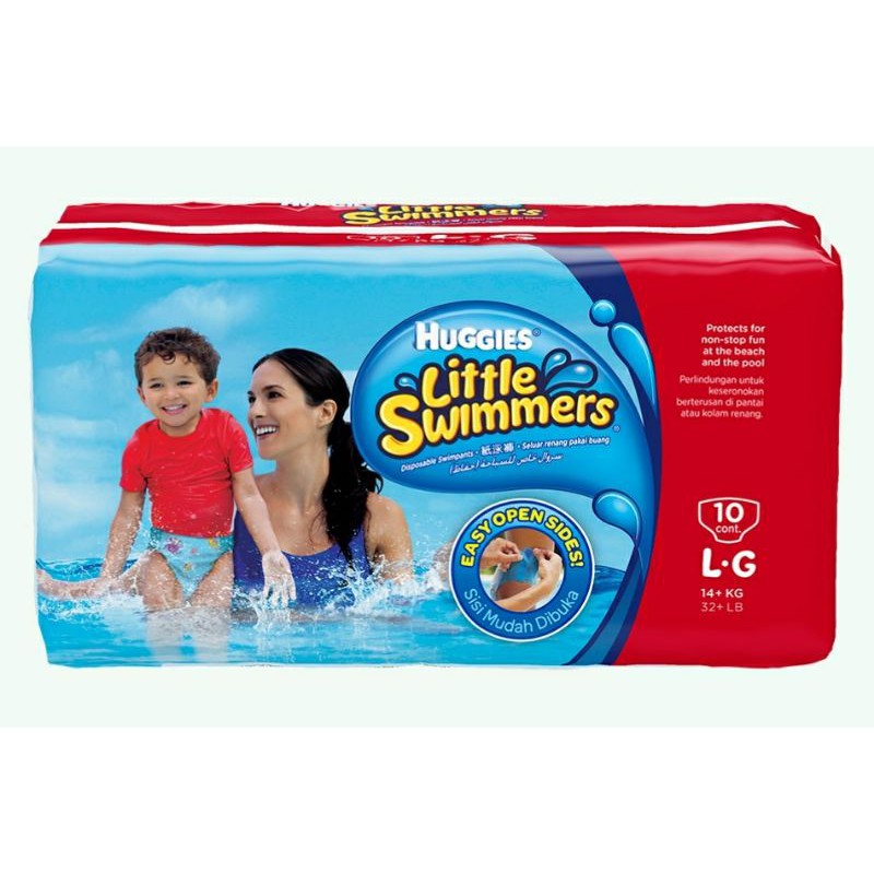 เพิสว่าน้ำ แพมเพิสว่ายน้ำ กางเกงผ้าอ้อมว่ายน้ำ Huggies Size L (แยกชิ้น ...