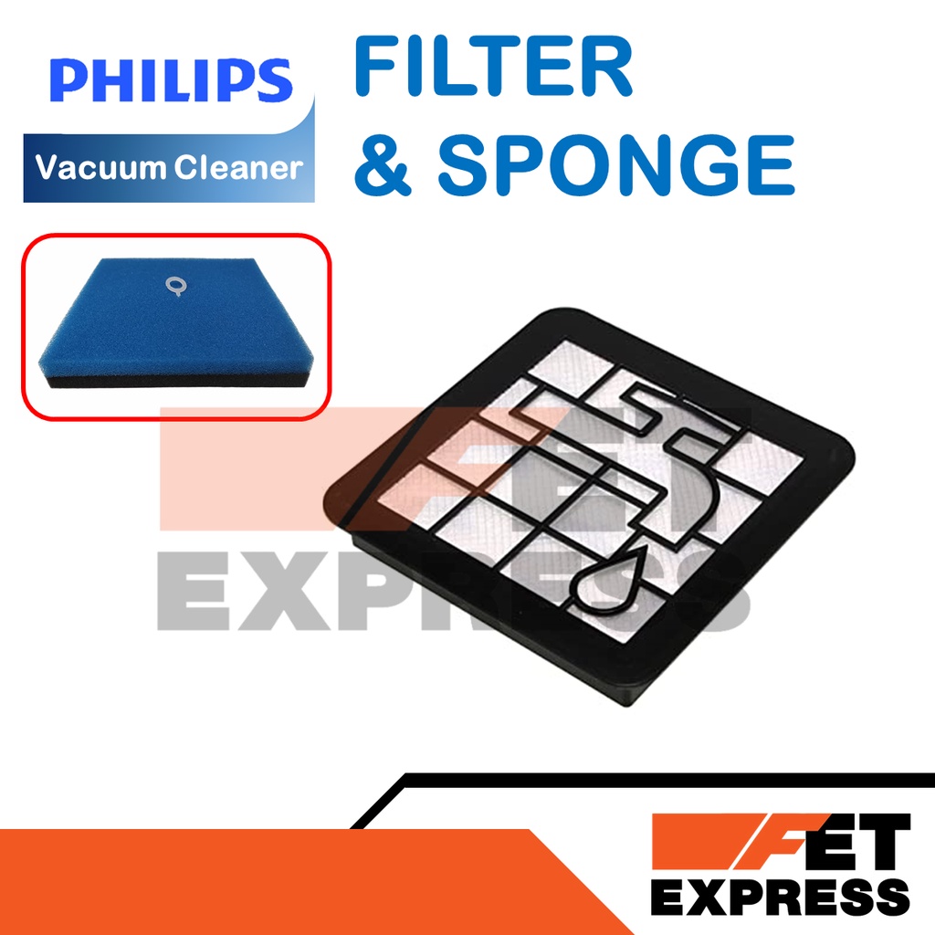 FILTER & SPONGE แผ่นกรองเครื่องดูดฝุ่น สำหรับเครื่องดูดฝุ่น PHILIPS ...