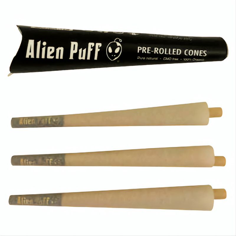 Alien Puff pre-rolled cones ขนาด 1 1/4 กระดาษมวนสำเร็จรูป-3ชิ้น/กล่อง ...