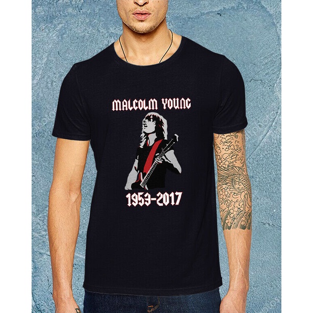 เสื้อโอเวอร์ไซ - Malcom Young 1959 2022 Tshirt Ac Dc Rock Metallica Guns N' Roses Led Zeppelin ...