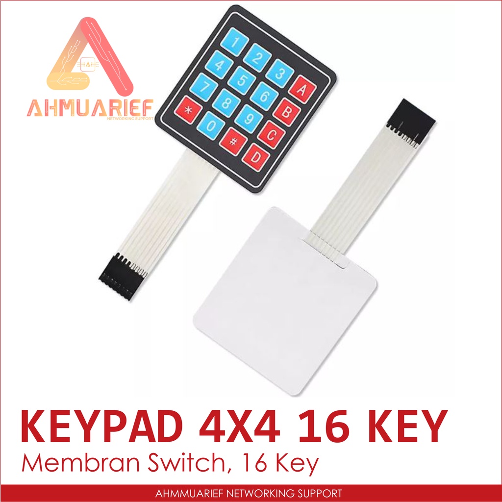 Tombol 4x4 Membrane Keypad Matrix Array 16 Key Membrane Switch ปุ่ม ...