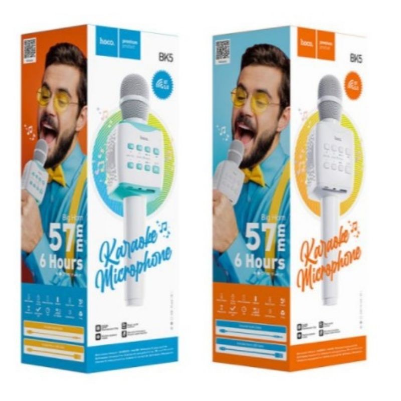 Hoco BK5 Cantando KTV microphone BT 5.0 ใช้งานนาน6ชม. ใส่SD card /Flash drive ได้ ไมค์โครโฟน ...