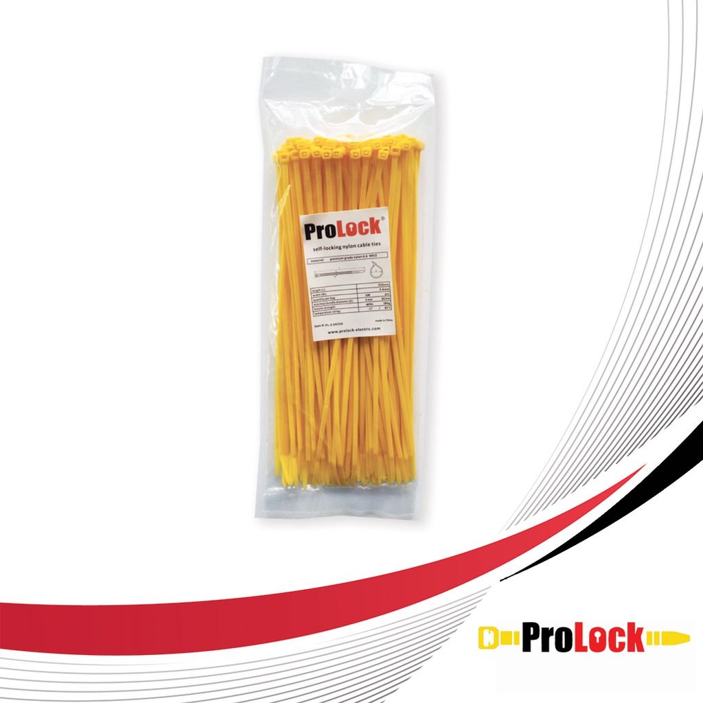 ProLock เคเบิ้ลไทร์แบบสี 10 นิ้ว (สีแดง, สีเหลือง, สีเขียว, และสีฟ้า) | Shopee Thailand