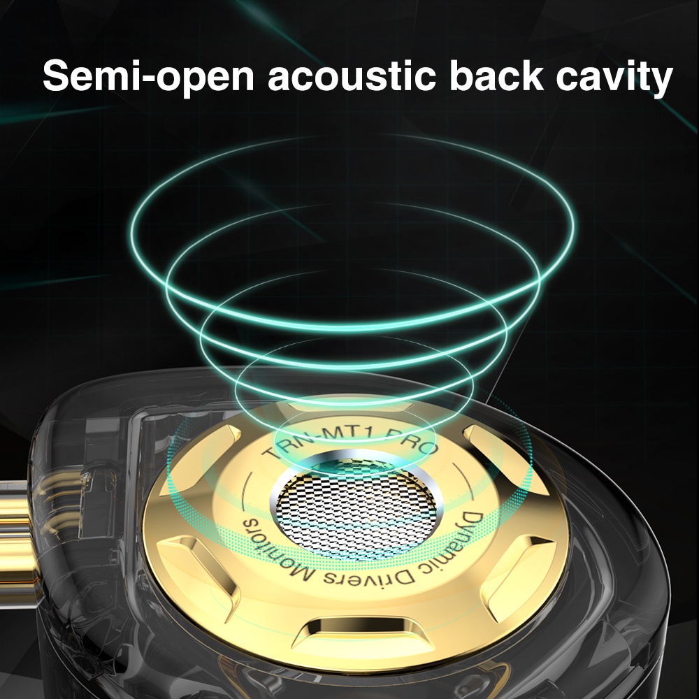 TRN MT1-Pro Dynamic Noise Cancelling In-ear With Mic Hifi Earphones ...