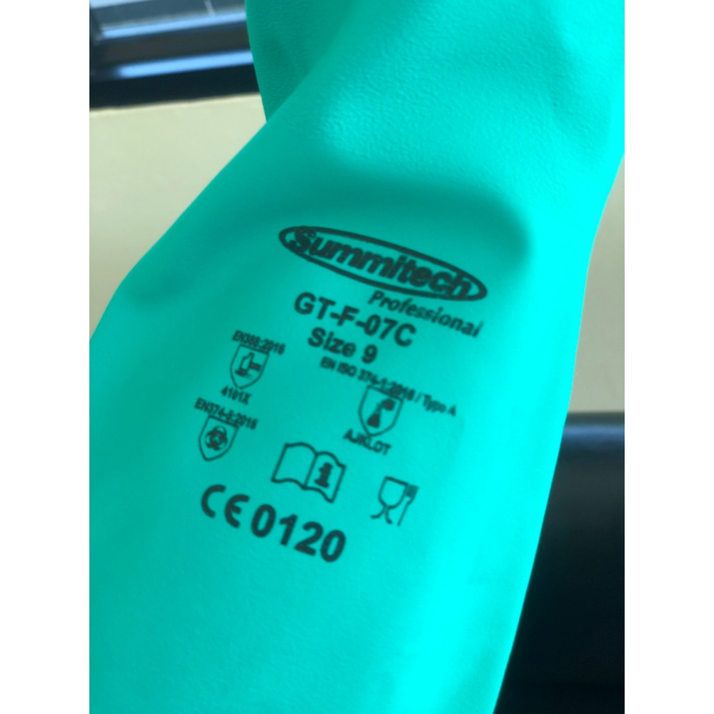 ถุงมือยางไนไตร ป้องกันสารเคมี ใส่ทำงาน กันกรด ด่าง อย่างหนา ใช้ซ้ำได้ ...