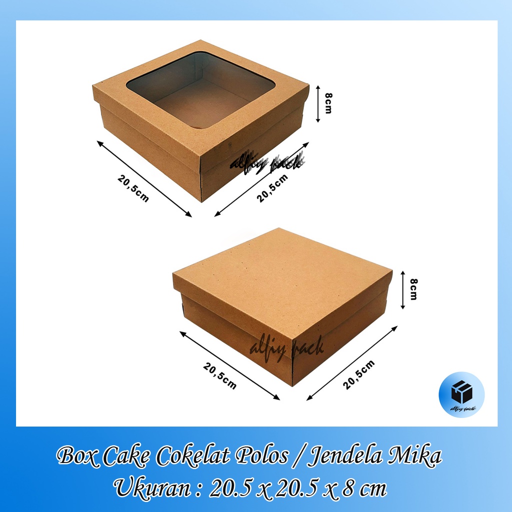 1 แพ็คมี 10 ชิ้น TART CAKE BOXES PLAIN CHOCOLATE / MIKA WINDOW ขนาด ...