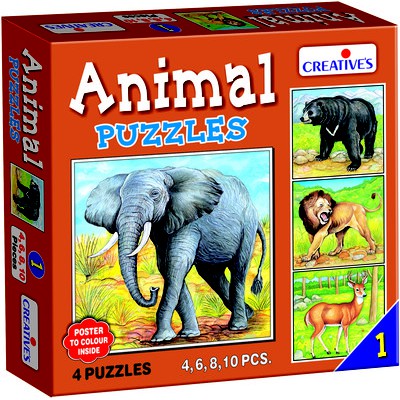 Animal Puzzles No.1 (4 to 10 Pieces) (3ขวบ+) | Shopee Thailand