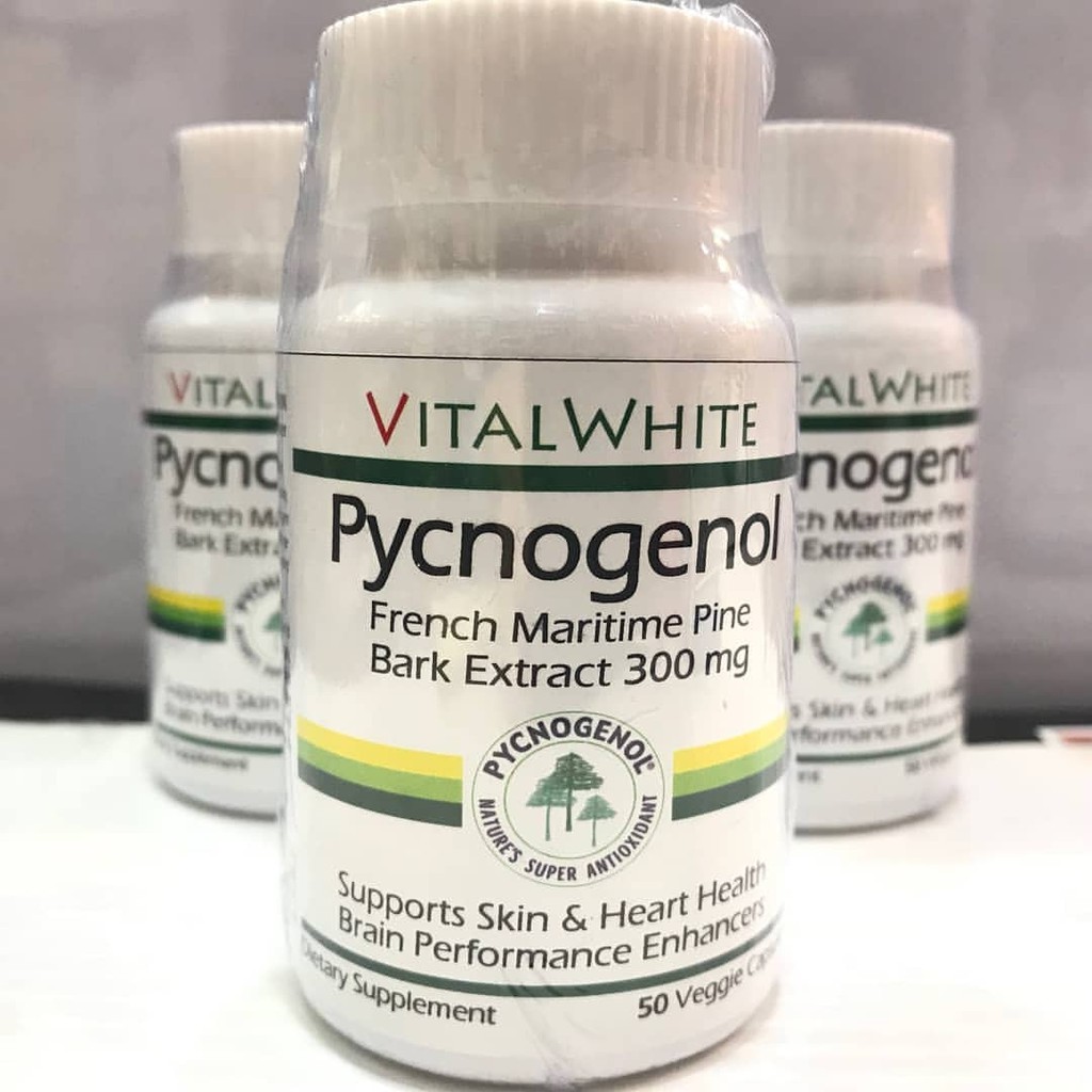VitalWhite Pycnogenol - French Maritime Pine Bark Extract 300mg (50 cap ...