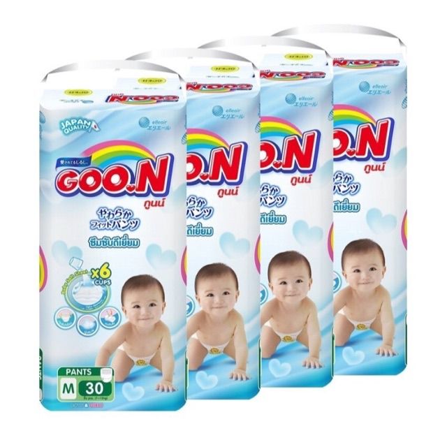 ผ้าอ้อมสำเร็จรูป Goon size M (30 ชิ้น) | Shopee Thailand