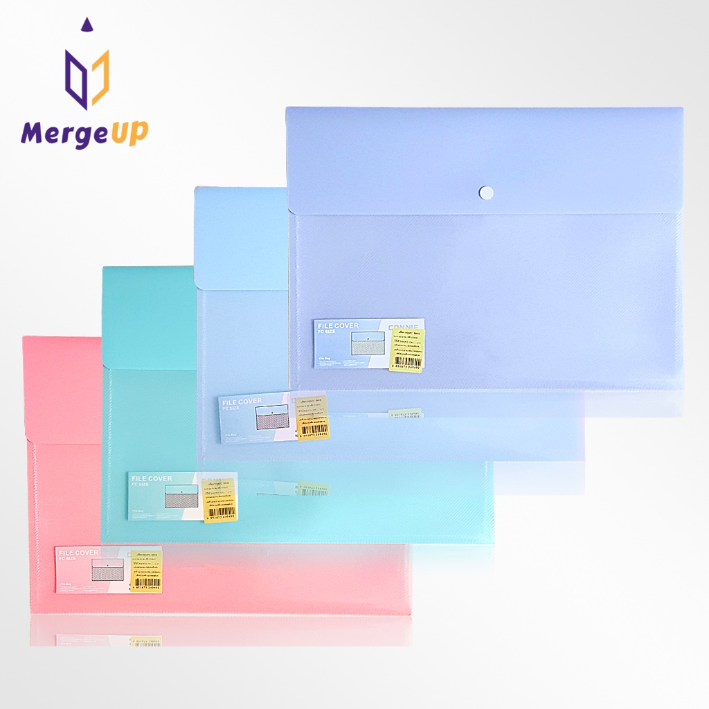แฟ้มกระดุม ขนาด A4 Connie File Cover No.E6942 ซองใส่เอกสารพลาสติก ...