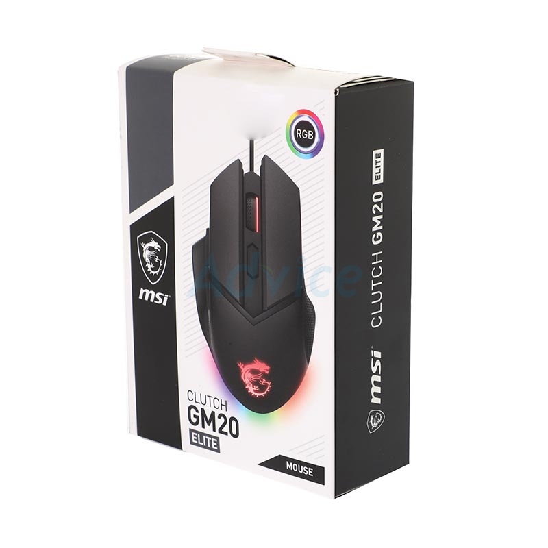 Mouse (เมาส์) MSI Gaming Mouse Clutch GM20 Elite ประกัน 1 ปี | Shopee ...