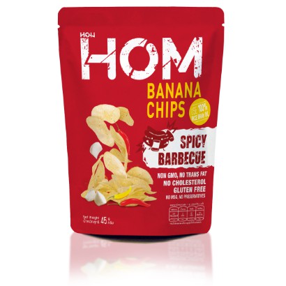 HOM Banana Chips แบบ 6 ห่อ (คละรสได้) | Shopee Thailand