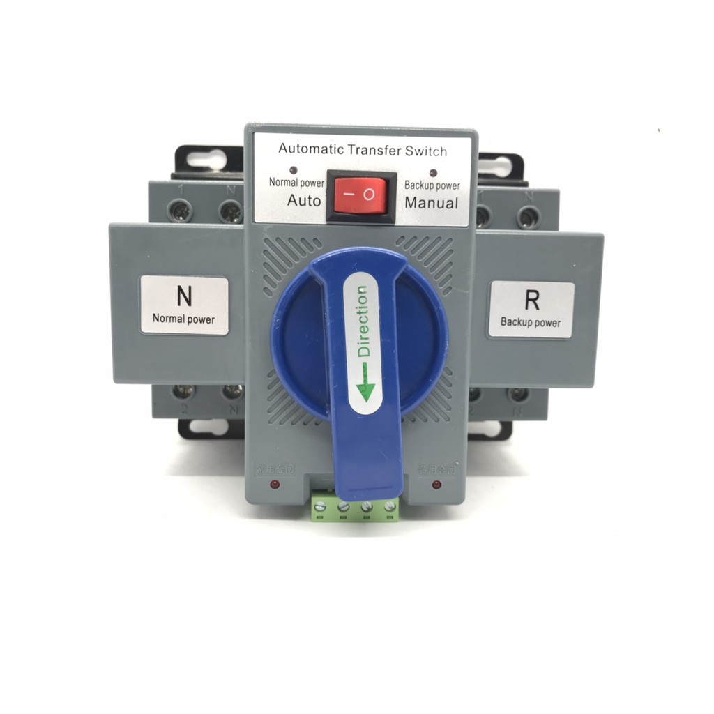 ATS Automatic Transfer Switchสวิทช์สลับแหล่งจ่ายอัตโนมัติ 2P 63A 230V MCB Type Dual Power ...