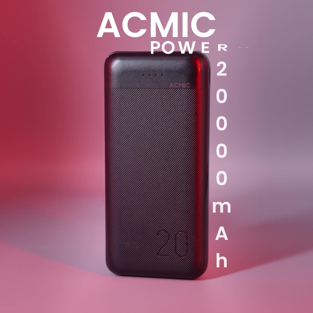 ACMIC A21 Powerbank 20000mAh พาวเวอร์แบงค์ลายเคฟล่า จ่ายไฟ10-12W Output ...
