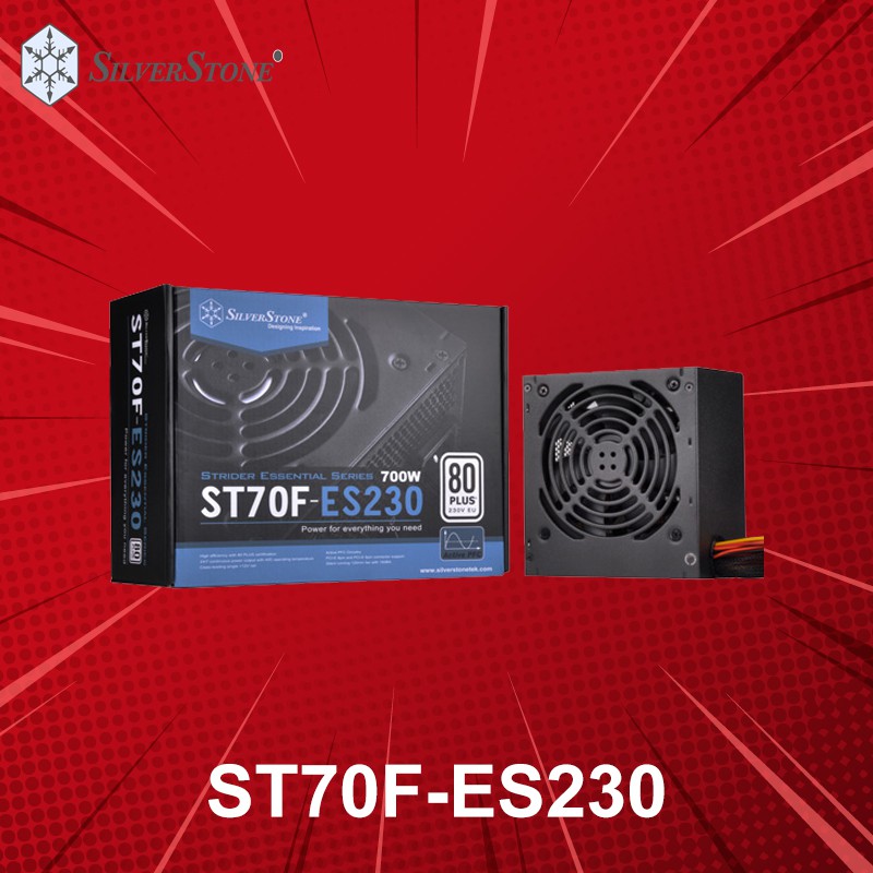 เพาเวอร์ซัพพลาย SilverStone รุ่น ESSENTIAL 700W 80PLUS (ST70F-ES230 ...