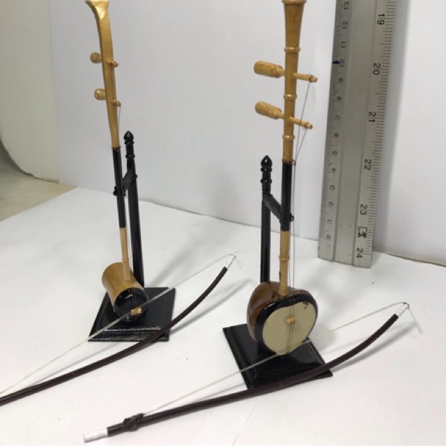 mini Thai musical instrument - Soprano fiddle, Alto fiddle ซอด้วง ซออู้ ...