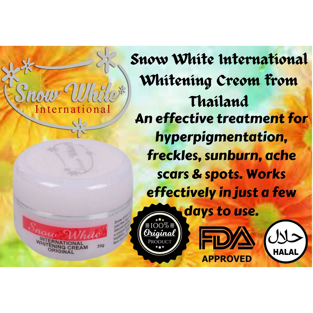 Snow White International Whitening Cream Original 30g Expiry Date : Nov ...