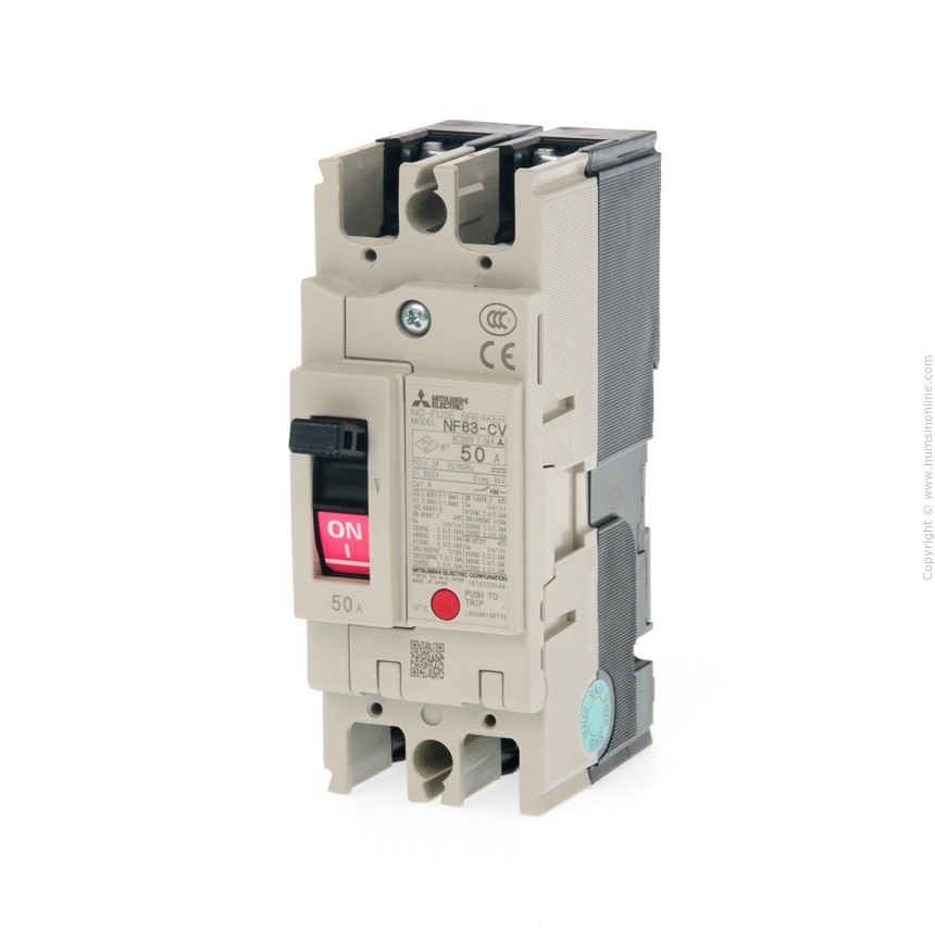 เบรกเกอร์ 50A 2P MITSUBISHI NF63-CV | Shopee Thailand