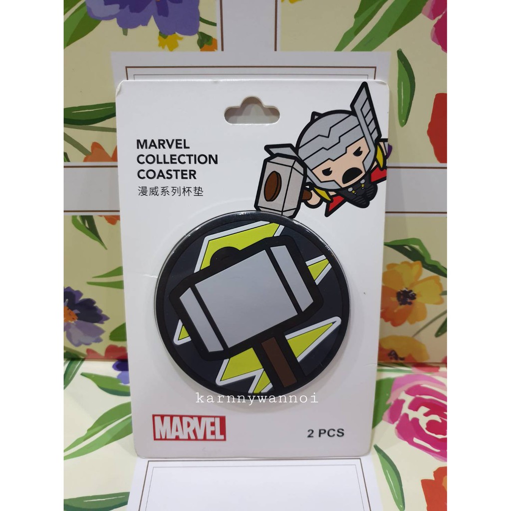 พร้อมส่ง MINISO MARVEL COLLECTION // Marvel Coaster // ที่รองแก้วน้ำ ...