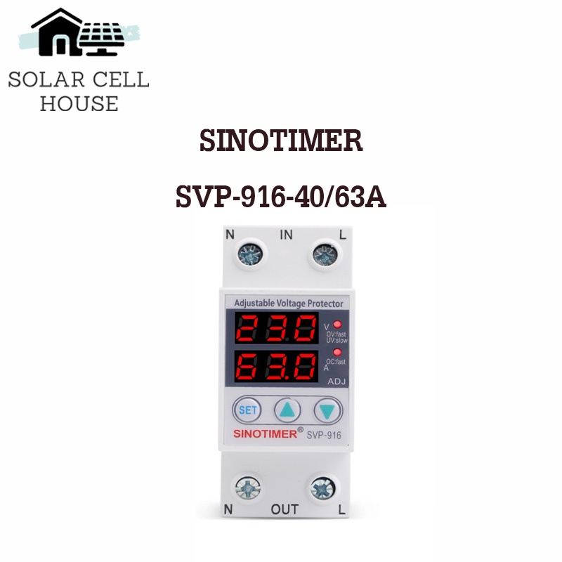 Sinotimer SVP-916 230V 40A /63A ชิโนทามเมอร์ , ชิโนไทม์เมอร์ 40แอมป์ /63แอมป์ | Shopee Thailand
