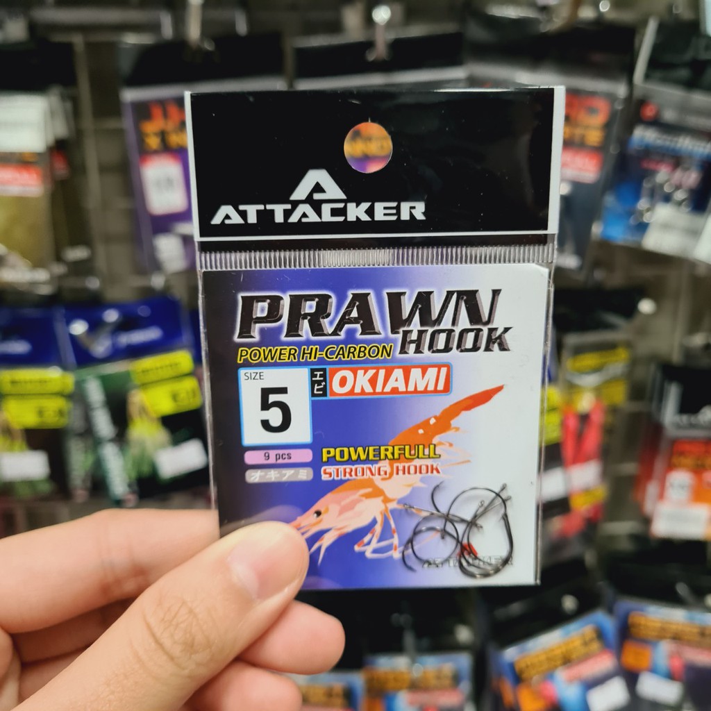 เบ็ดตกกุ้งแม่น้ำ ATTACKER รุ่น PRAWN HOOK #OKIAMI | Shopee Thailand