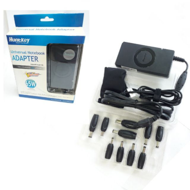 ADAPTER HUNTKEY อะแดปเตอร์โน้ตบุ๊คเอนกประสงค์ SLIM 65W | Shopee Thailand