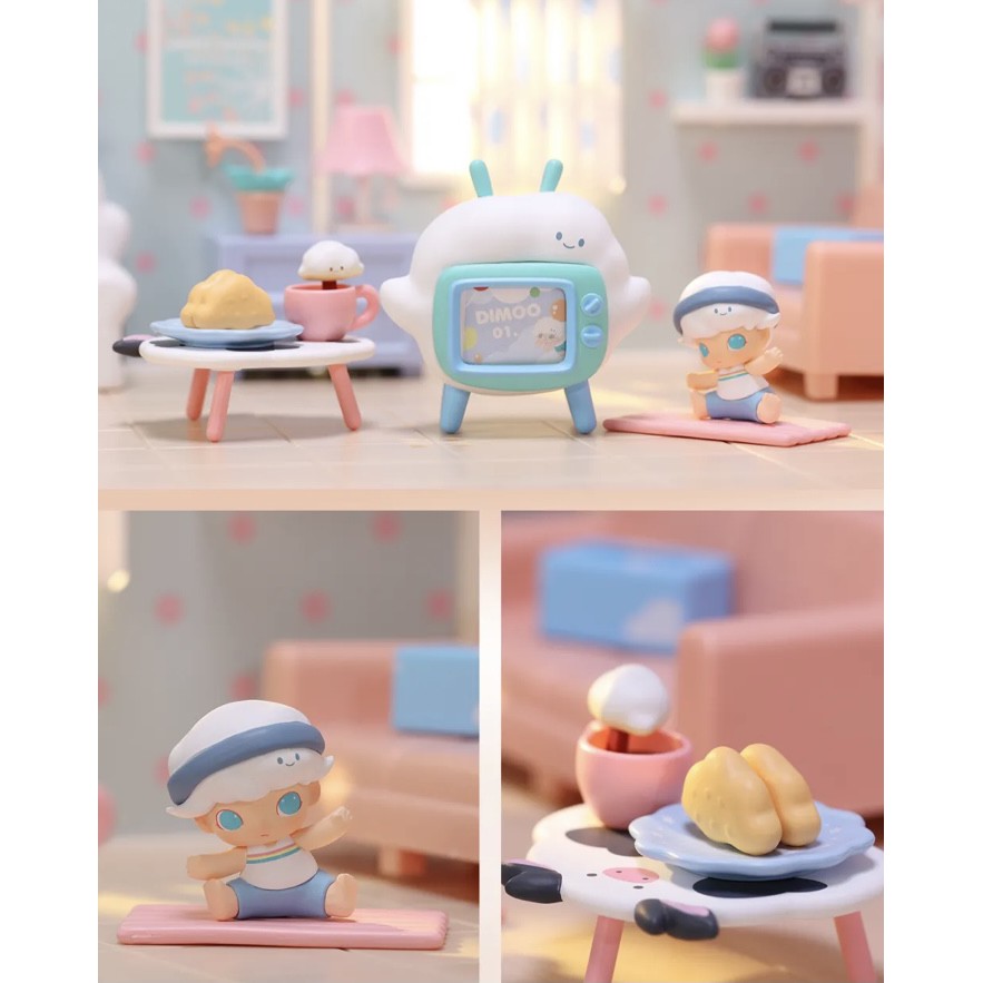 【ของแท้】Dimoo Homebody Series กล่องสุ่ม ตุ๊กตาฟิกเกอร์ Popmart น่ารัก ...