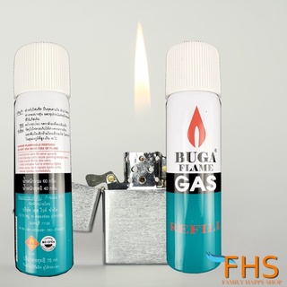 แคมป์ปิ้ง BUGA FLAME GAS {REFILL}จำนวน 3 กระป๋อง ขนาดพกพา น้ำหนักรวม 50 ...