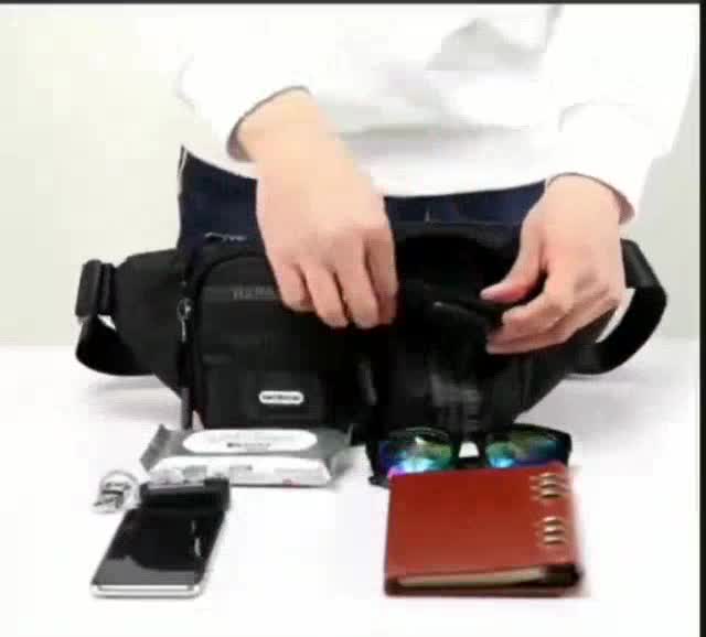 HAOSHUAI กระเป๋าคาดเอว คาดอก สะพายข้าง อเนกประสงค์ เนื้อผ้า Nylon ...