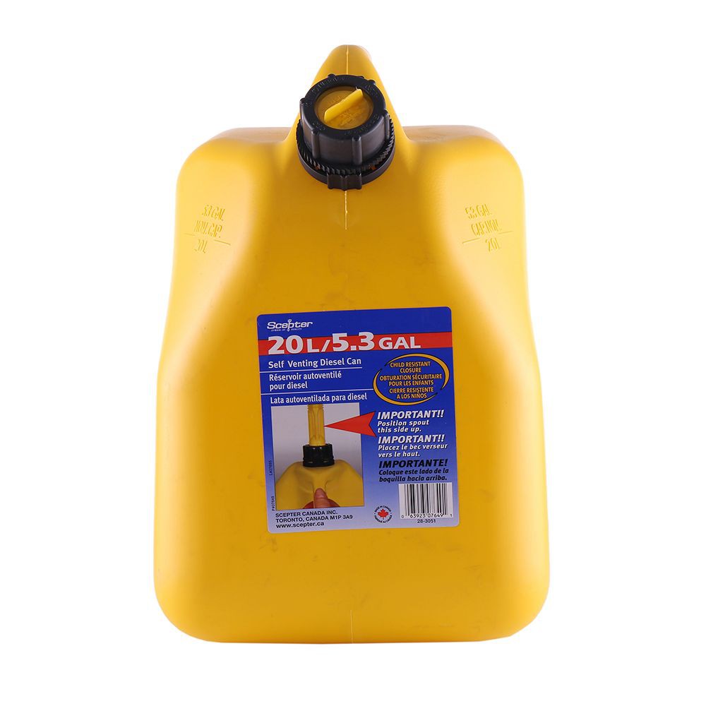 GAS CAN SCEPTER 20L YELLOW ถังน้ำมัน ดีเซล SCEPTER 20 ลิตร สีเหลือง ...